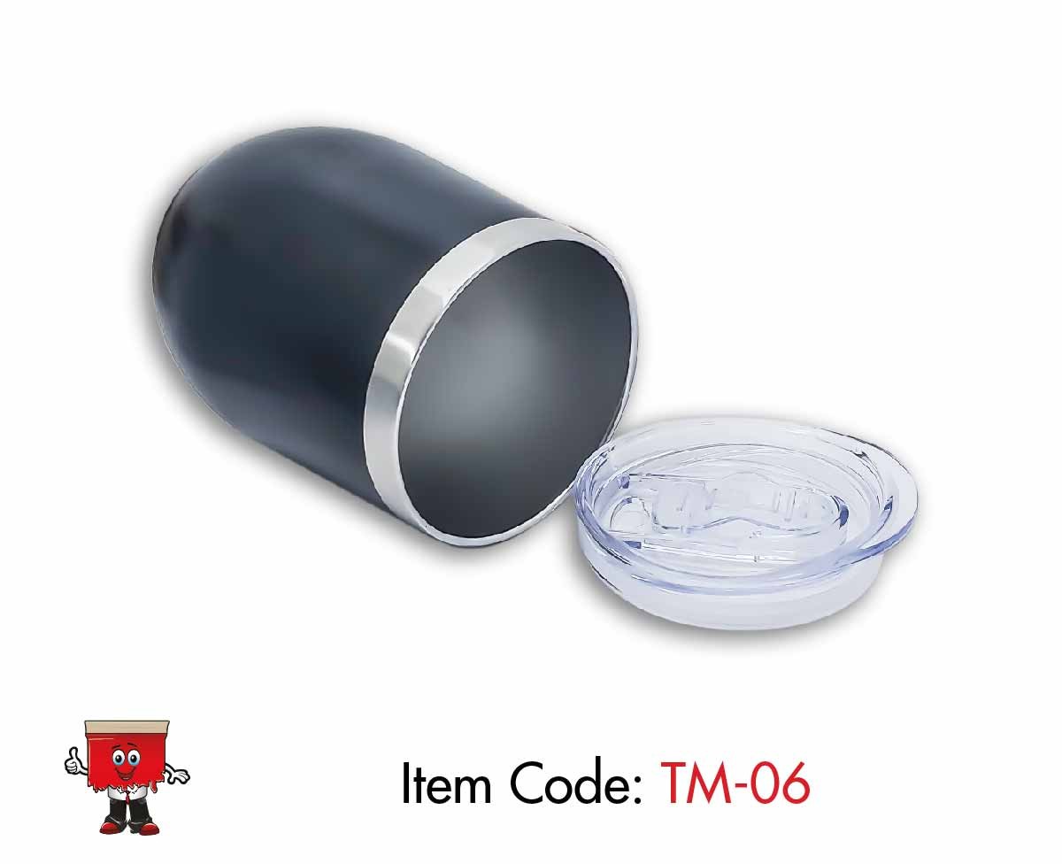 Double Wall SS Cup with Clear lid- 300ml