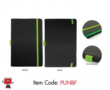 Premium Textured PU Notebook with pen loop
