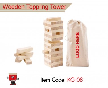 Wooden Toppling Tower game